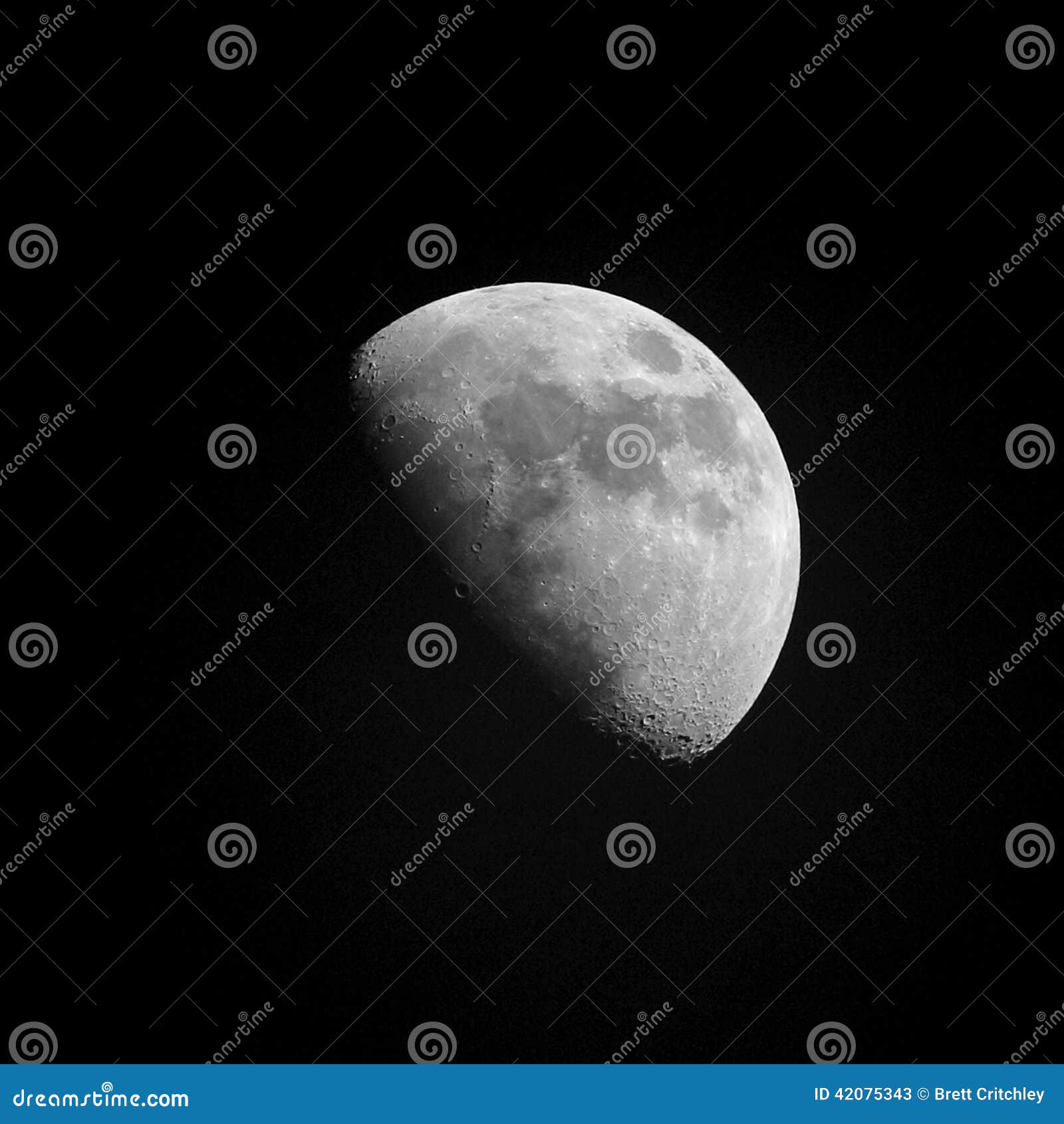 Almost full moon stock image. Image of mountain, detail - 42075343