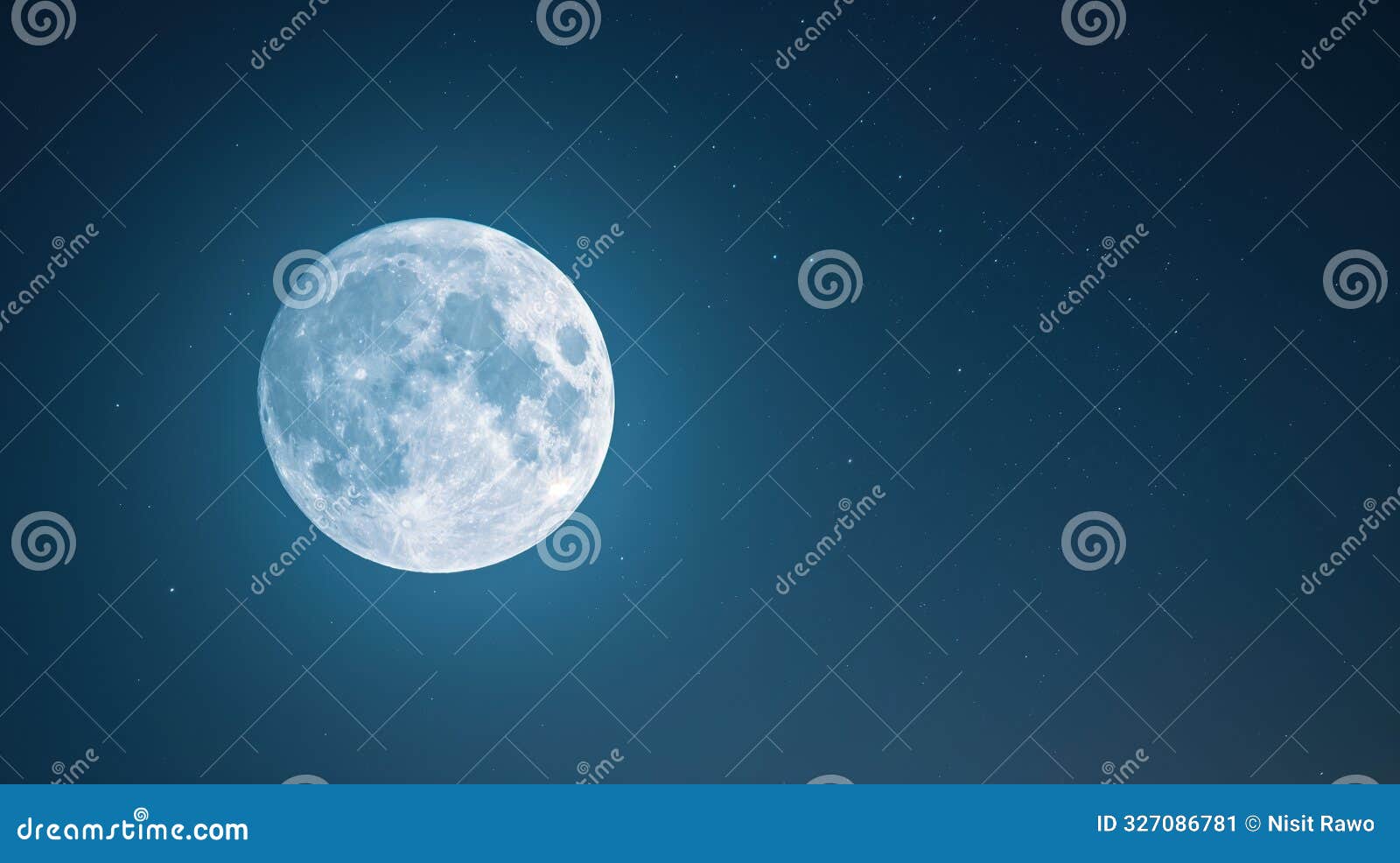 Full Moon Shining Brightly in a Clear Night Sky Stock Image - Image of ...