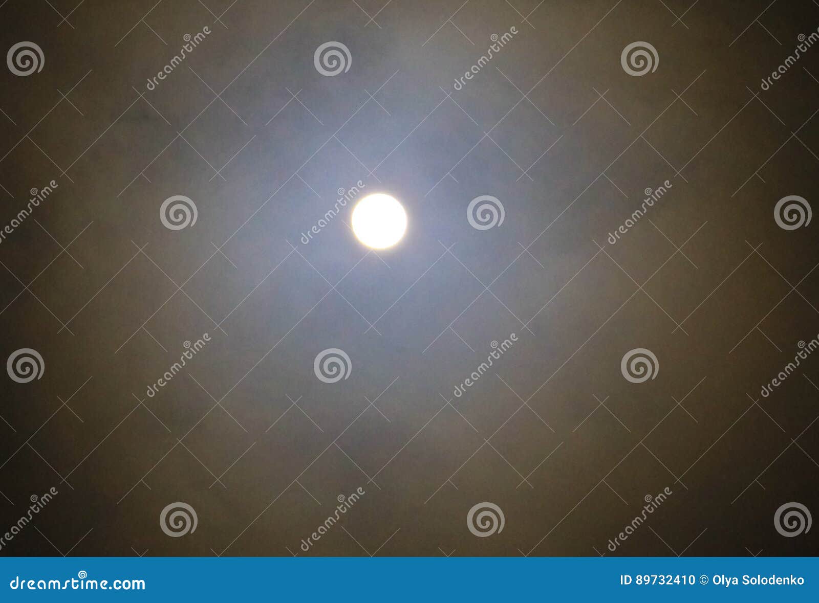 Full Moon Shining through Clouds Stock Photo - Image of glow, heaven ...