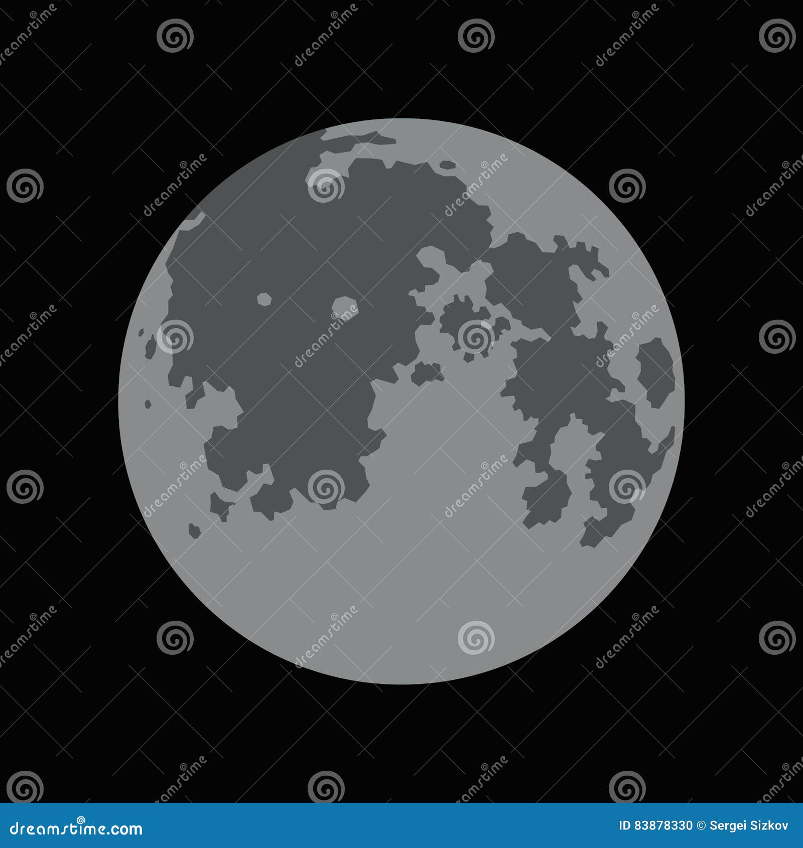 Full Moon Simple Icon. Vector Stock Vector - Illustration of creation ...