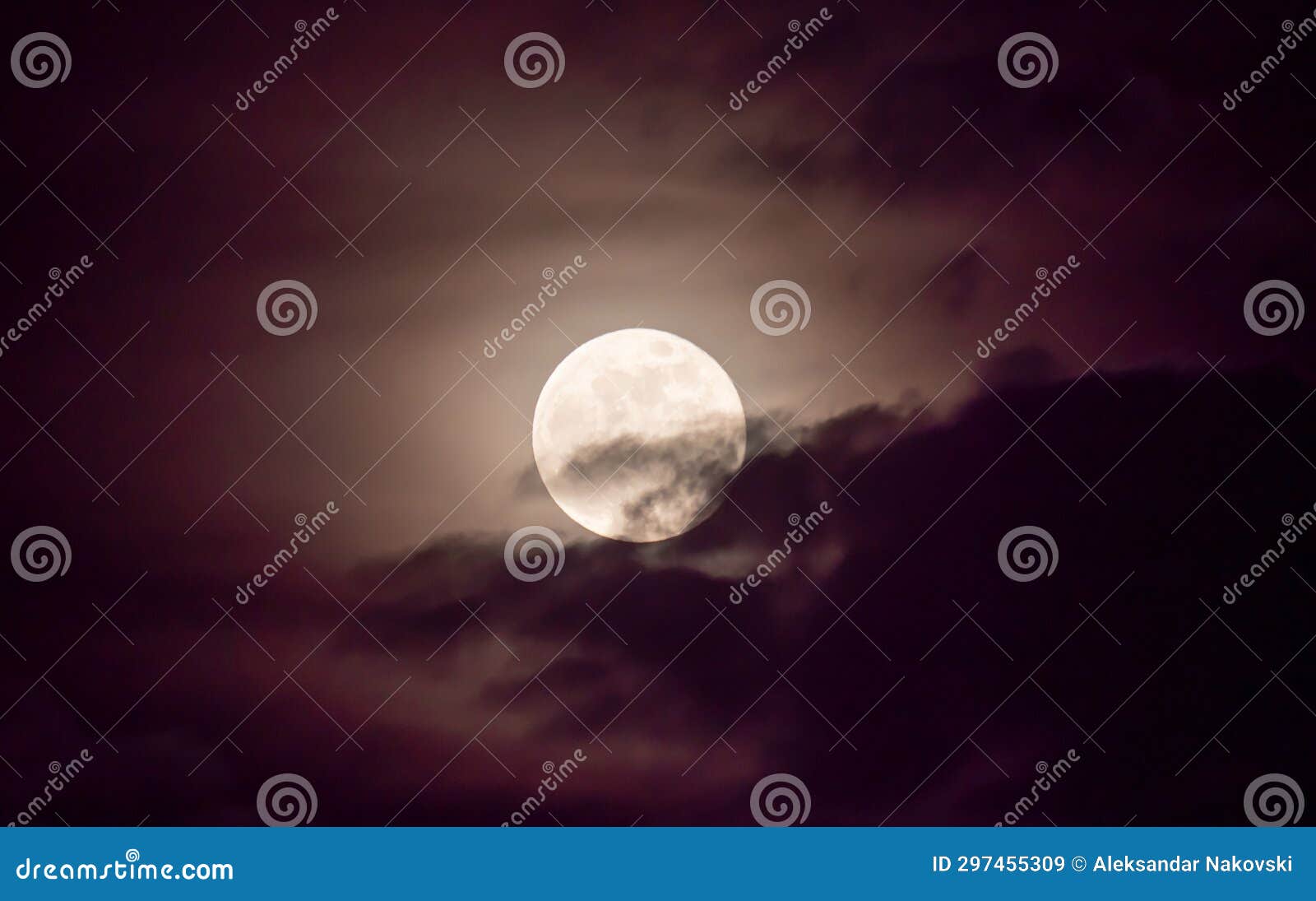 Full Moon in the Sky with Clouds Stock Image - Image of halloween ...