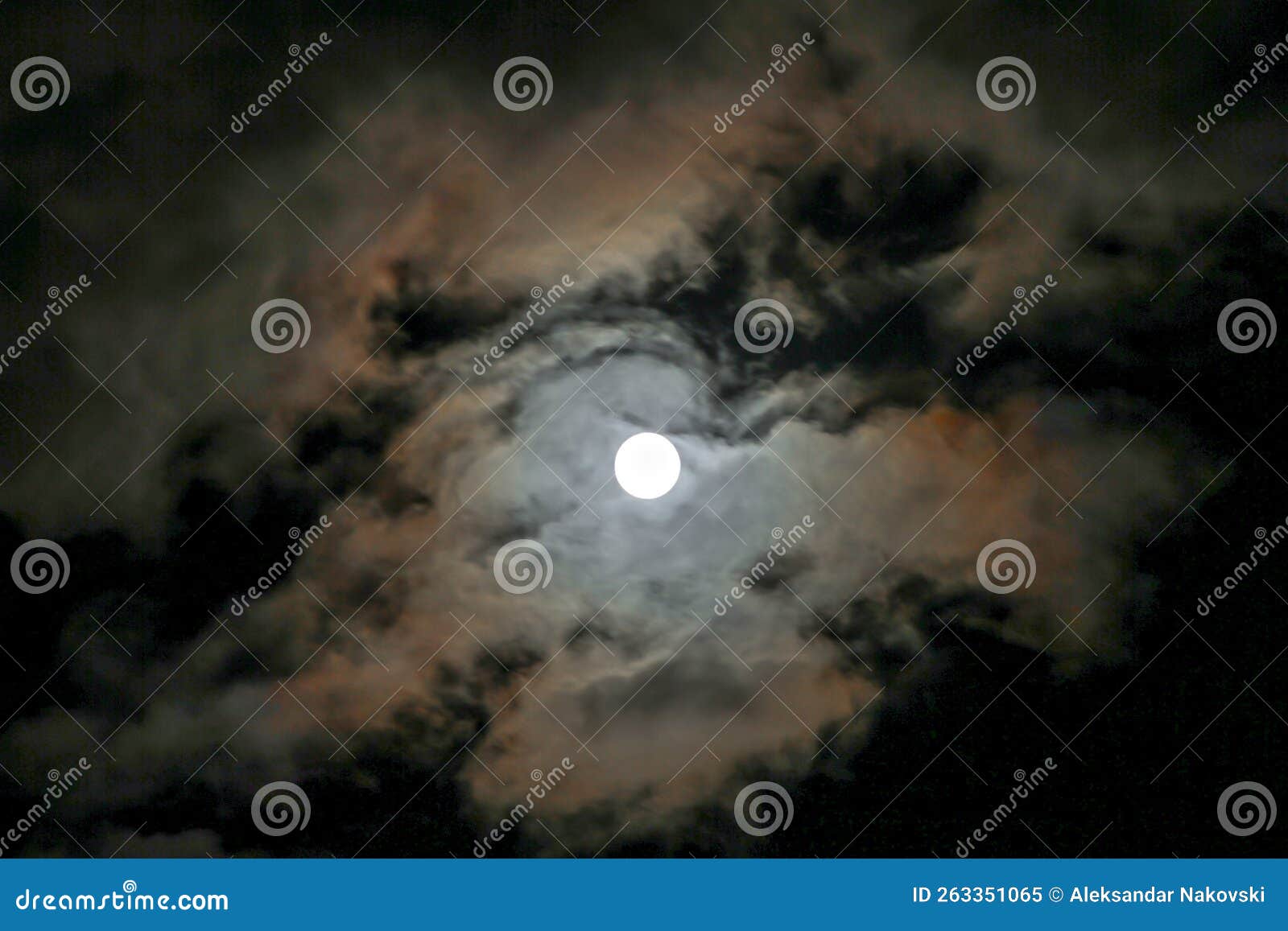 Full Moon in the Sky with Clouds Stock Image - Image of astrology ...