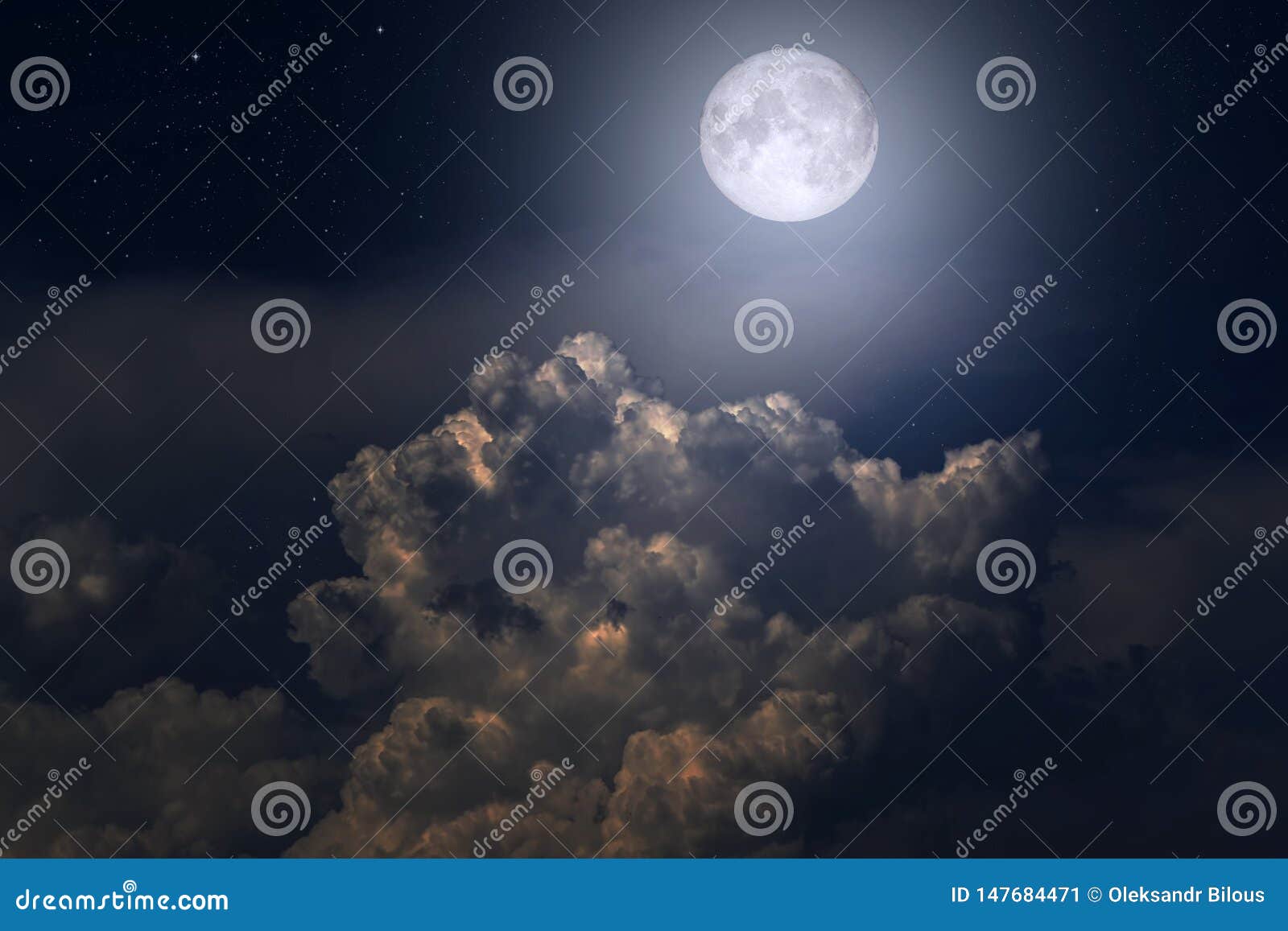 The full moon in the sky stock image. Image of abstract - 147684471