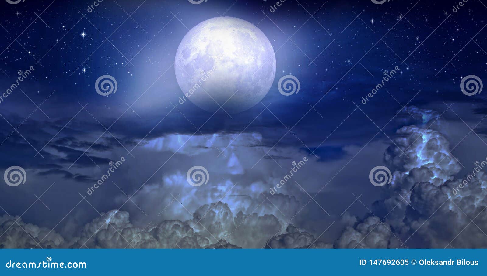 The full moon in the sky stock image. Image of astrology - 147692605