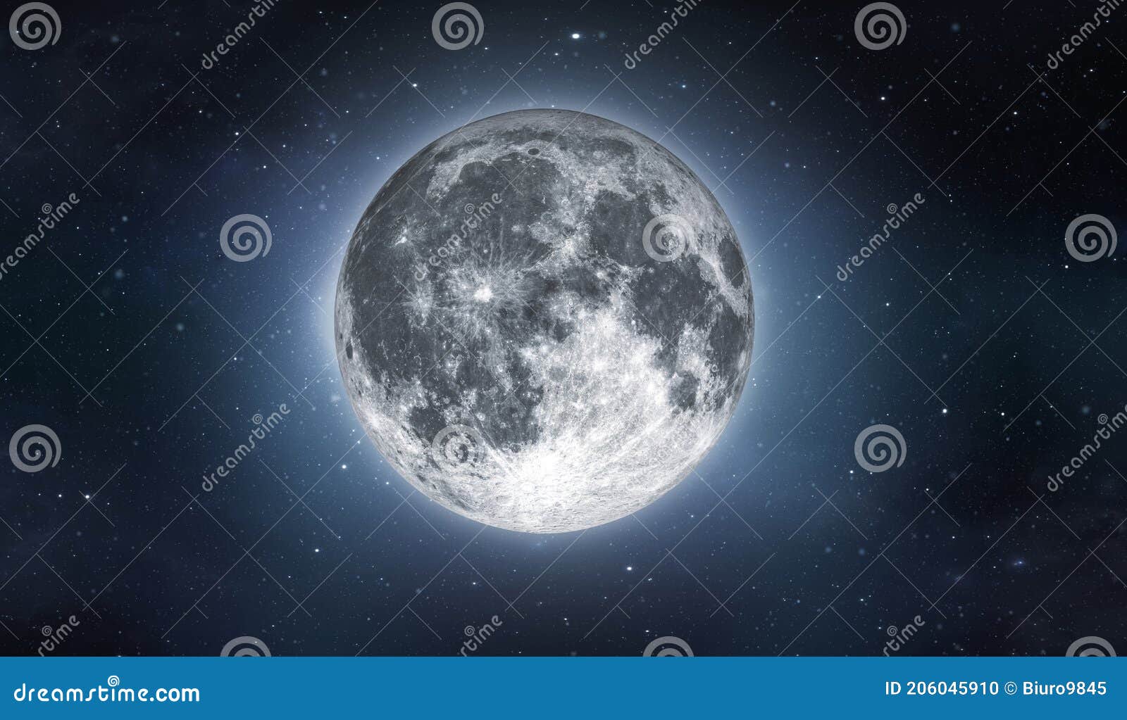 Full Moon on Sky with Stars. Image in High Resolution. Bright Lunar ...