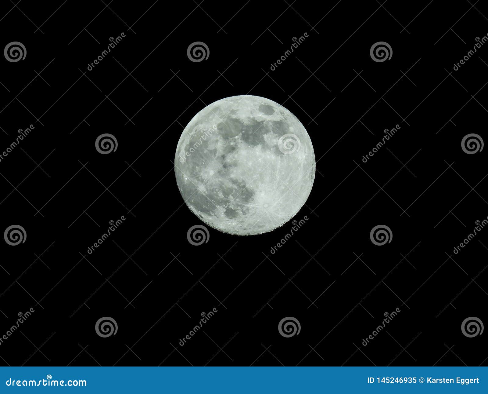 Full Moon in the Starry Night Sky Stock Illustration - Illustration of ...