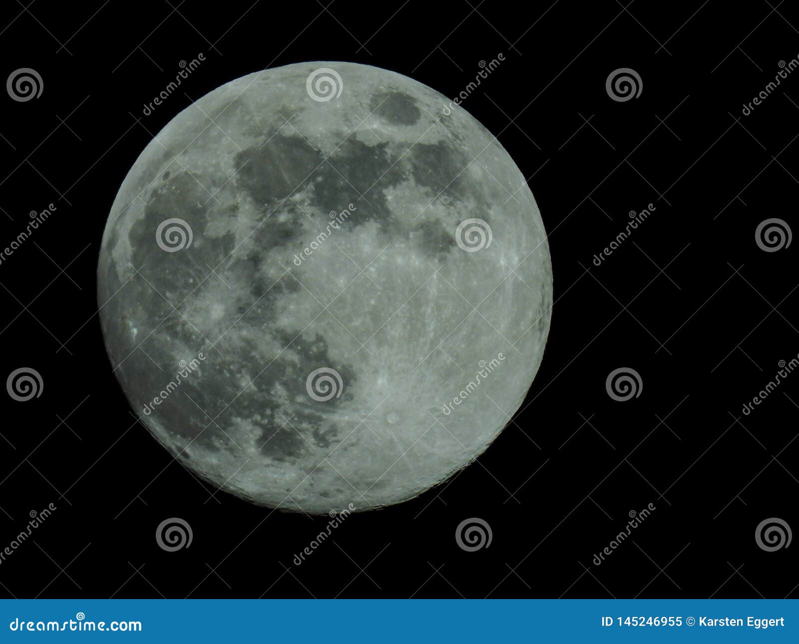 Full Moon in the Starry Night Sky Stock Illustration - Illustration of ...