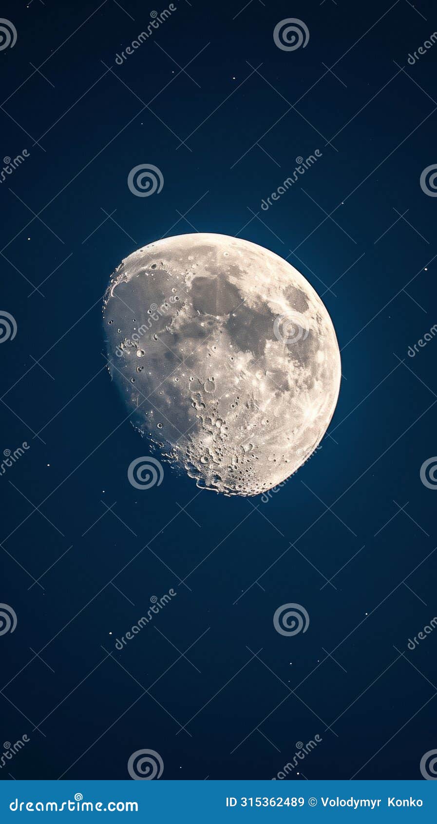 Full Moon and Stars Illuminating Night Sky Stock Image - Image of ...