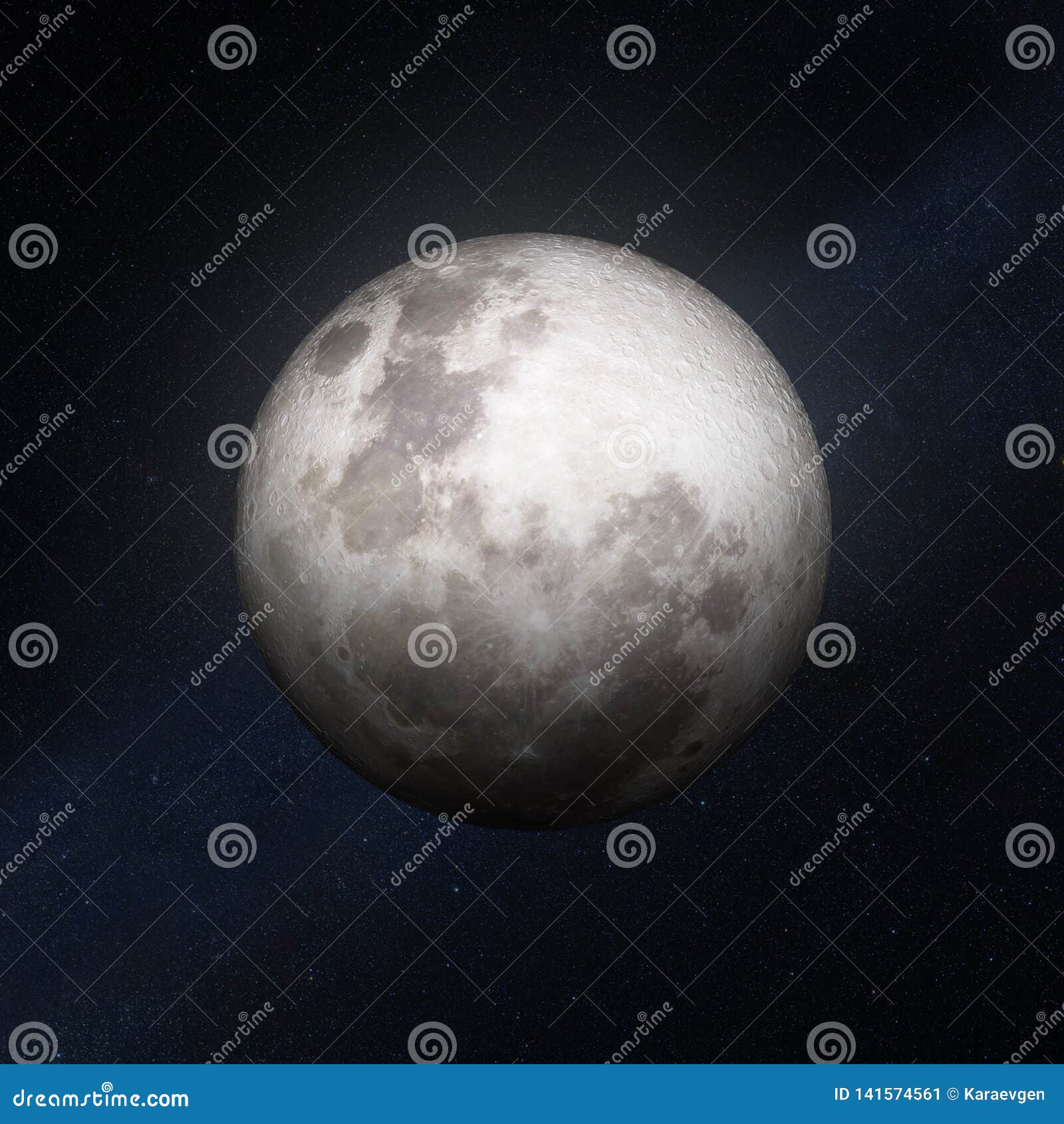 Full Moon with Stars in Outer Space. Elements of this Image Furnished ...