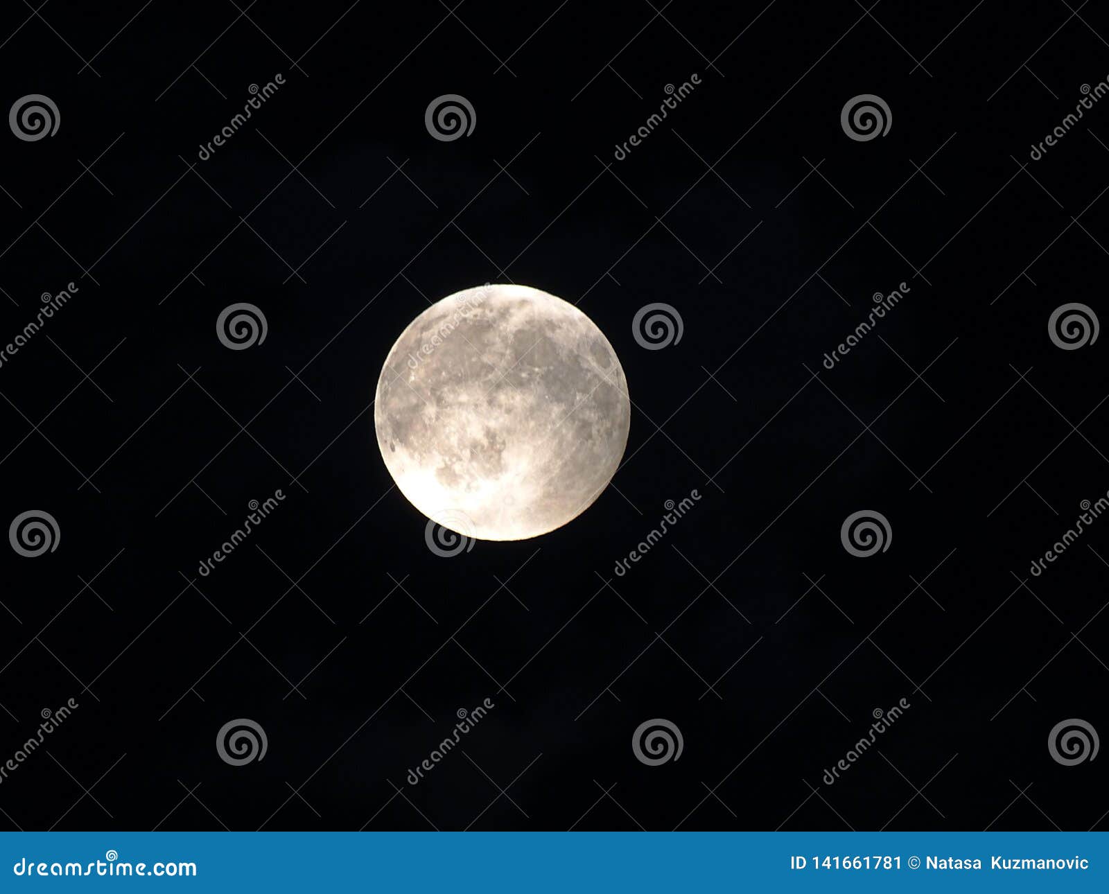 Full Moon on a Summer Night Stock Image - Image of full, moonlight ...