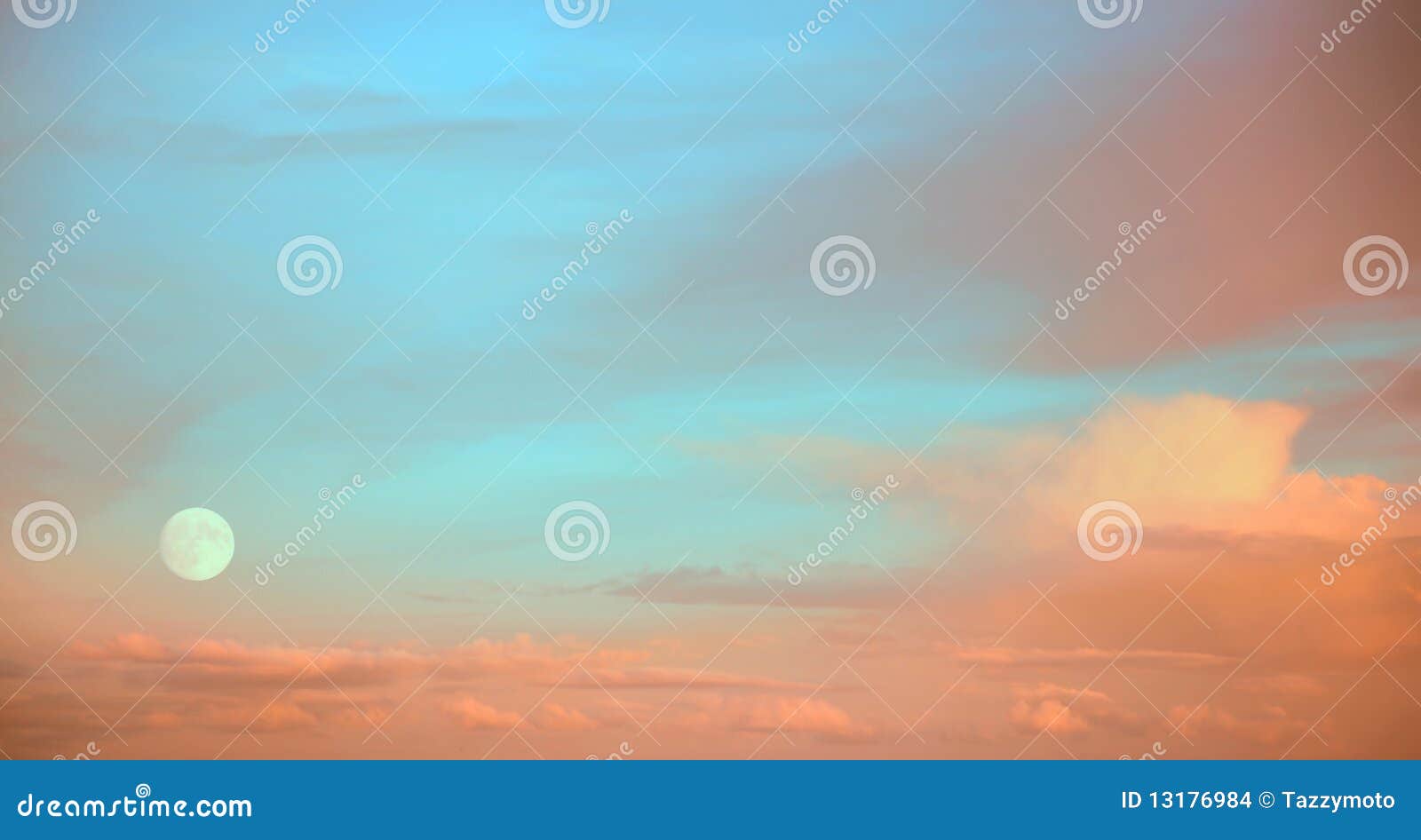 Full moon at sunset stock photo. Image of color, colorful - 13176984