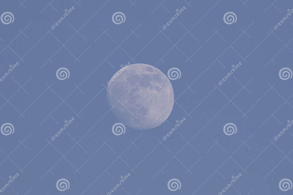 Full Moon before Sunset in the Sky Stock Image - Image of nature, moon ...
