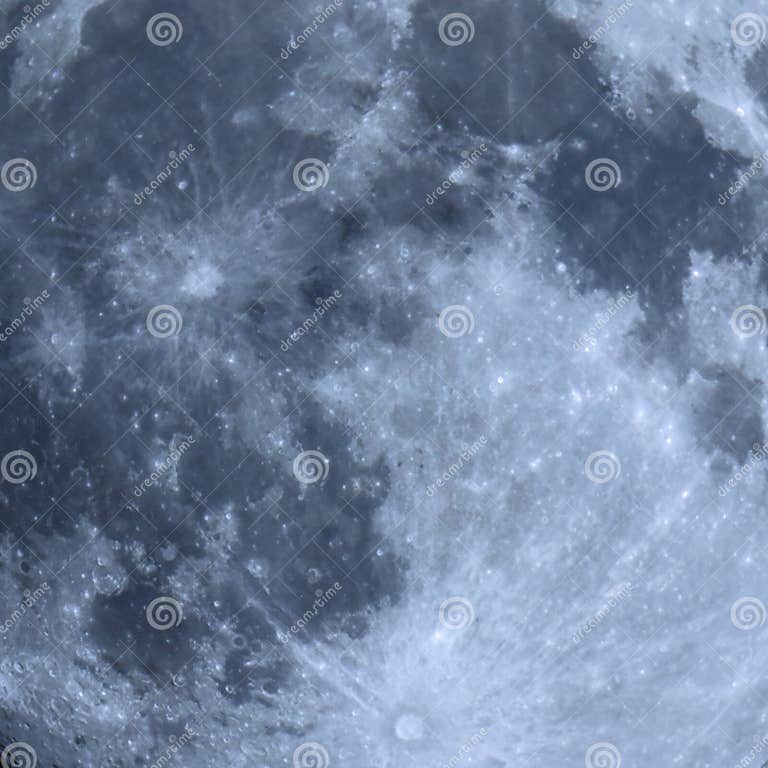 Full Moon Surface Seen with Telescope Stock Photo - Image of moon ...