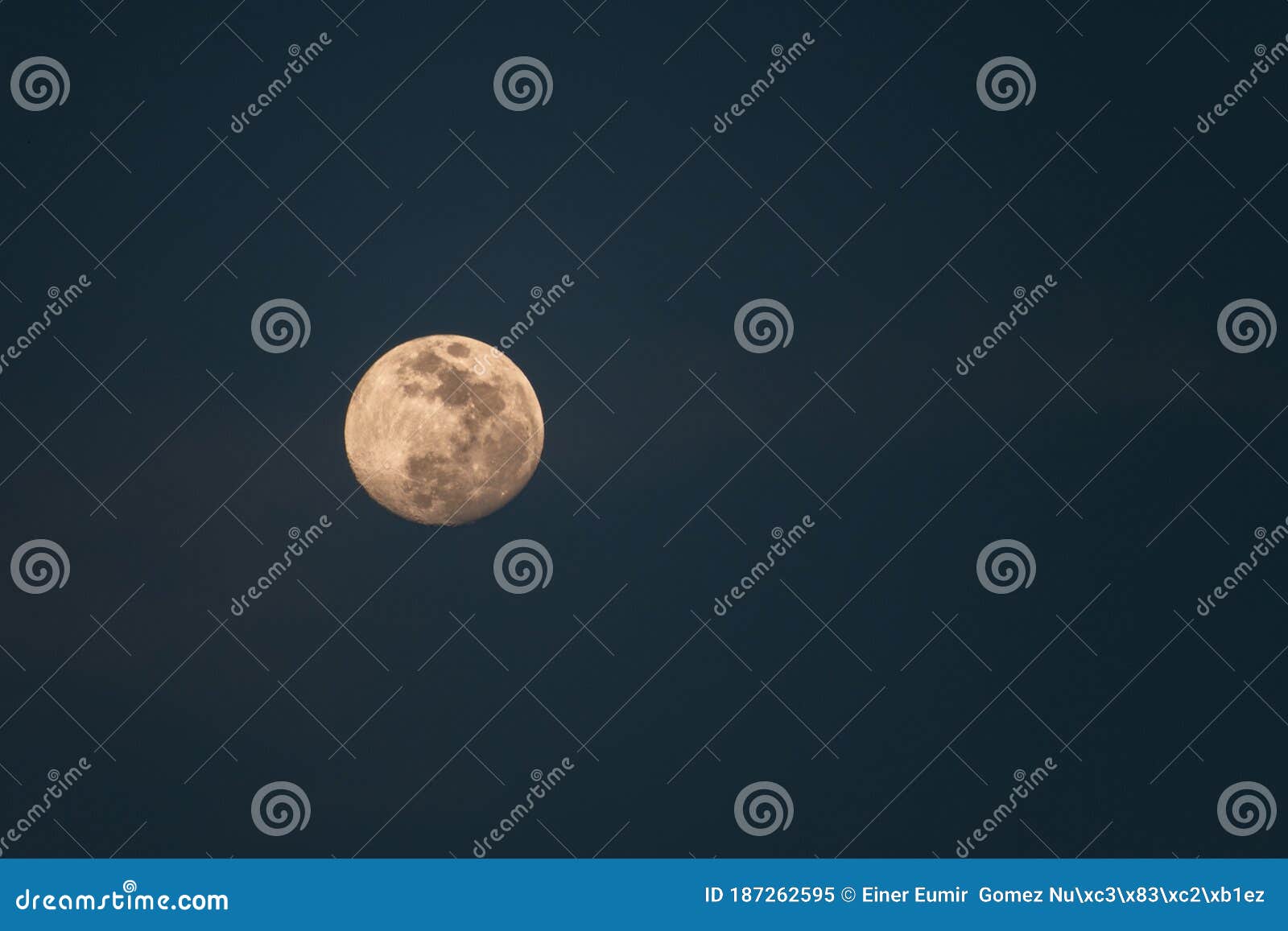 Full moon in twilight stock image. Image of moonlight - 187262595