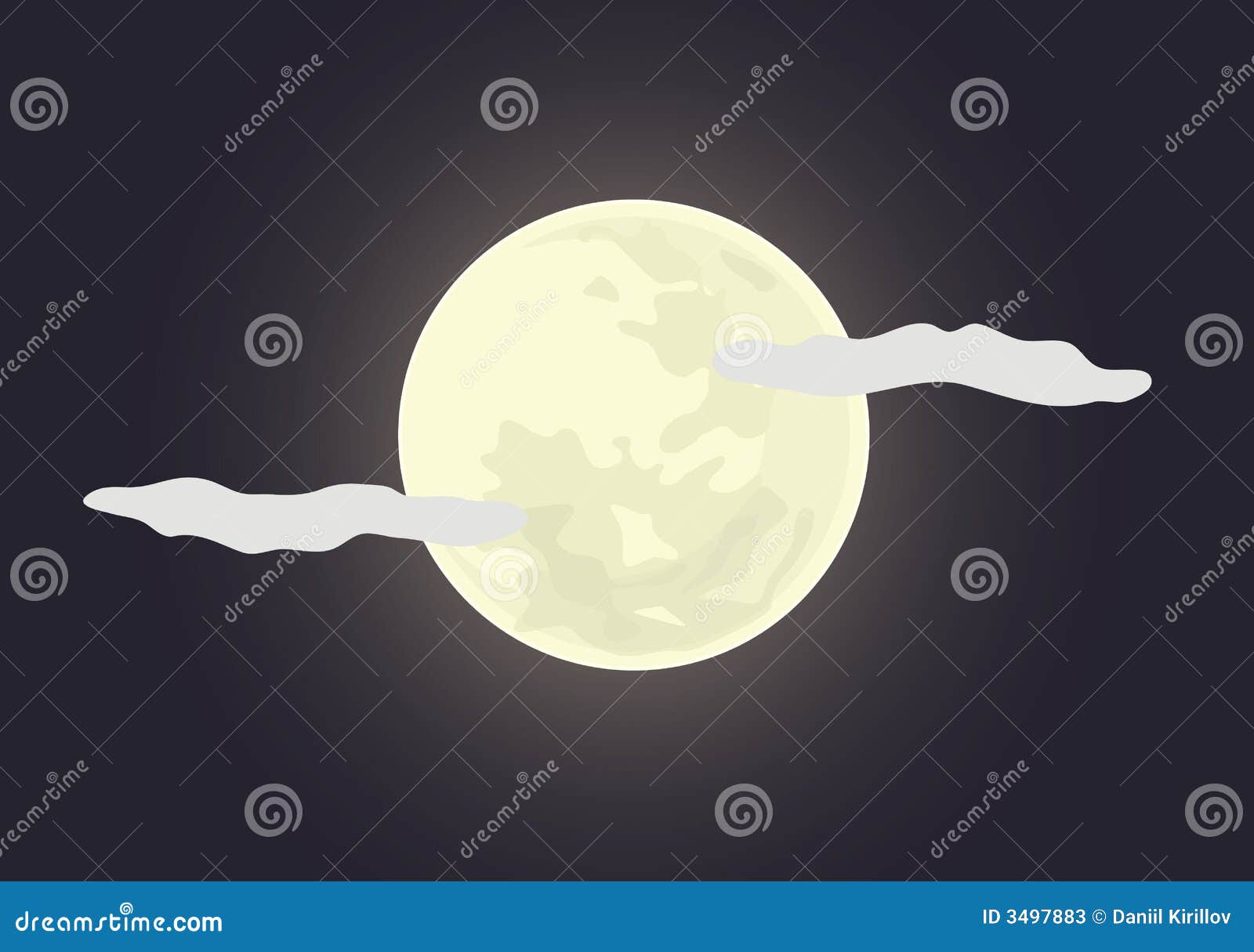 Full Moon Vector Illustration Stock Vector - Illustration of nature ...