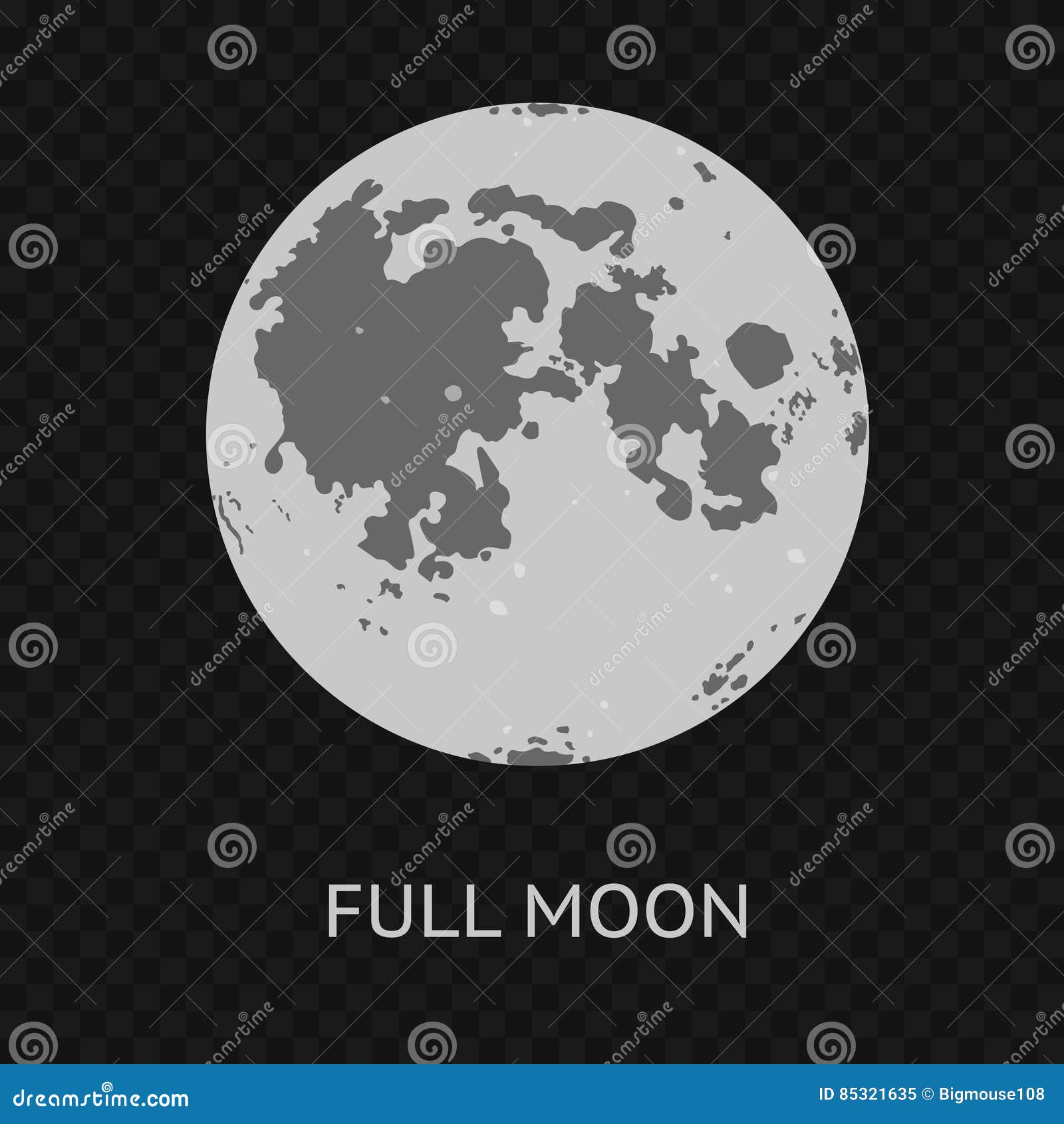 Full Moon. Vector stock vector. Illustration of cycle - 85321635