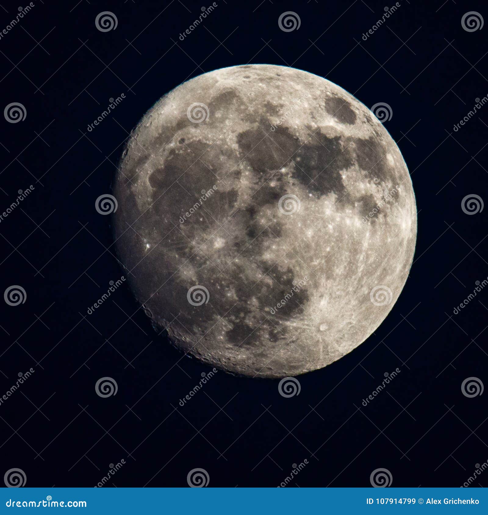 Full Moon View on Clear Night Sky Stock Image - Image of dramatic ...