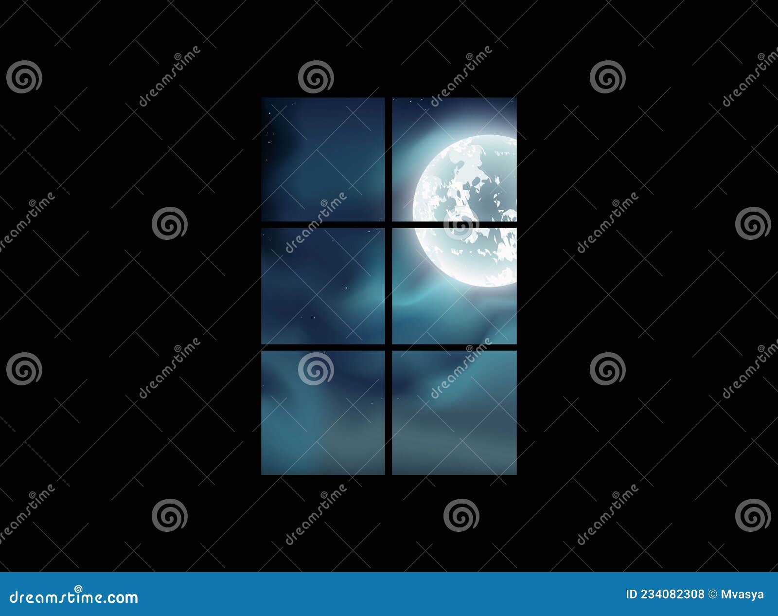 Full Moon. Window View. Moonlight. Twilight. Full Moon. Window View ...