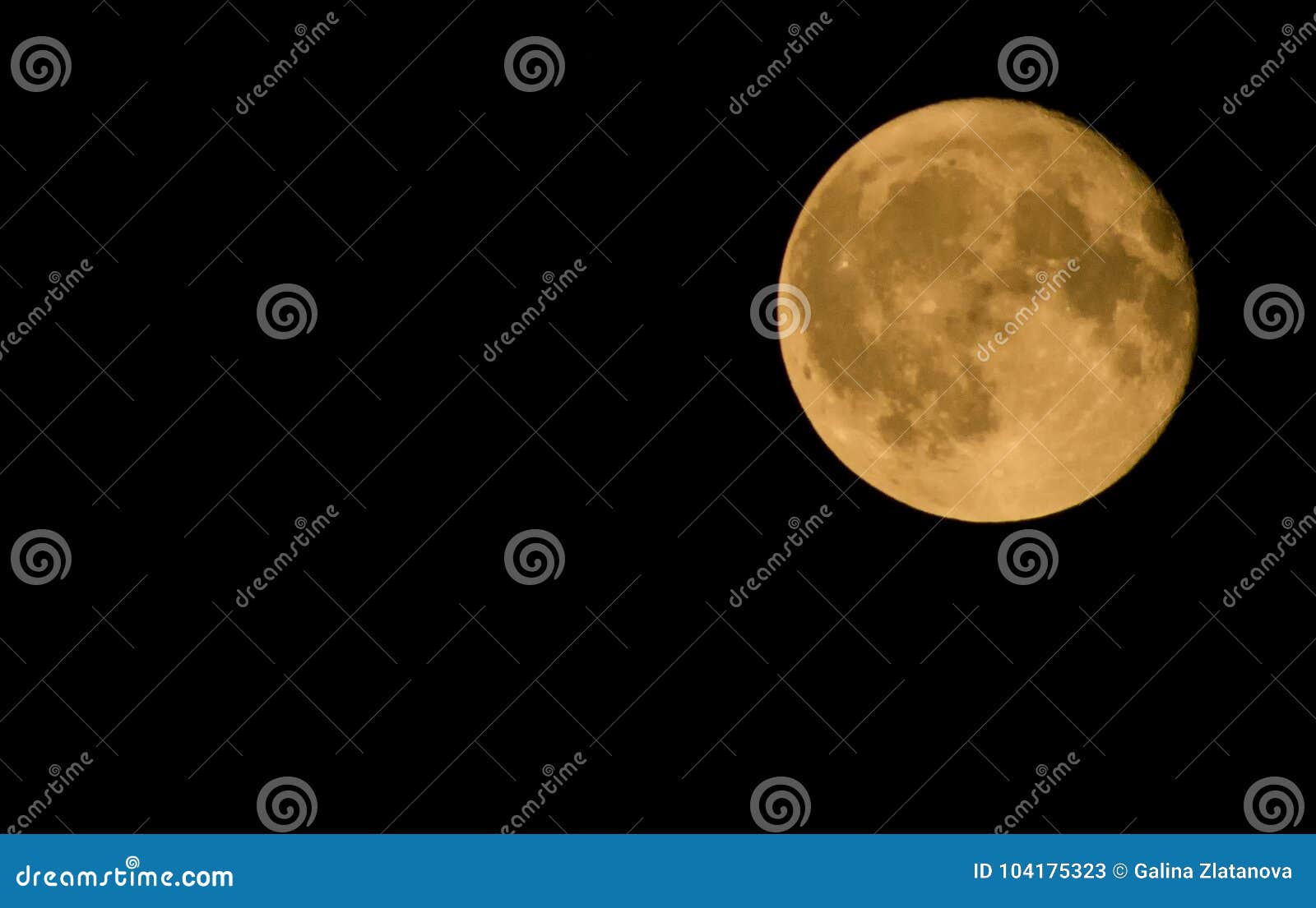 Full moon yellow moon stock image. Image of impact, astronomy - 104175323