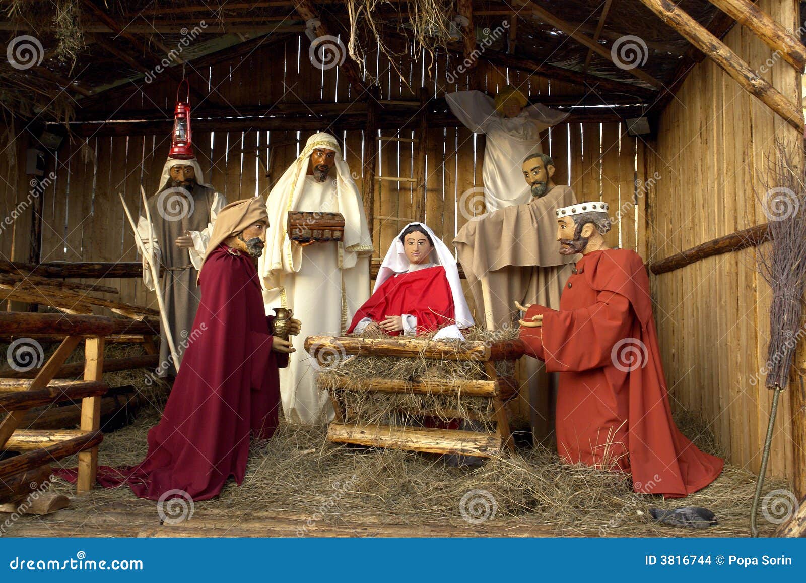 Full Nativity Scene stock photo. Image of christianity - 3816744