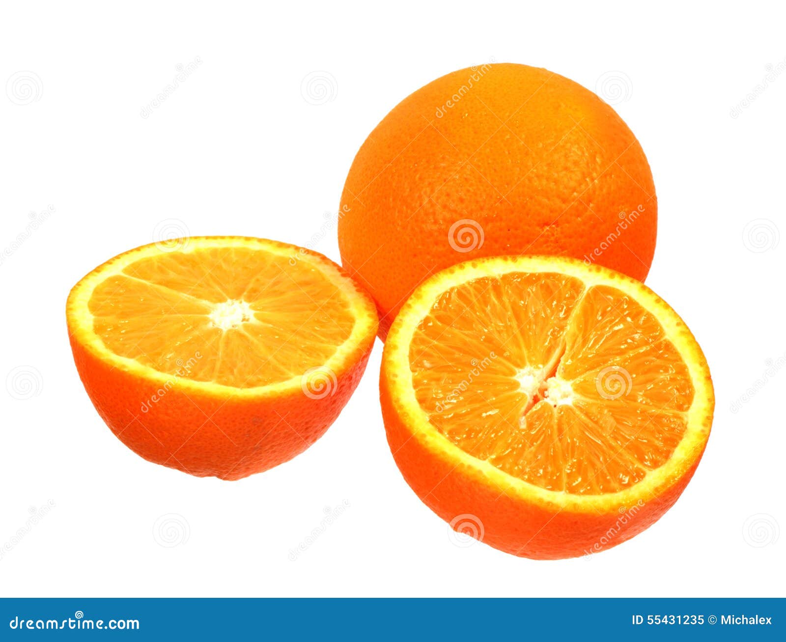 Full Orange Fruit and Segments Stock Image - Image of circle, peel ...