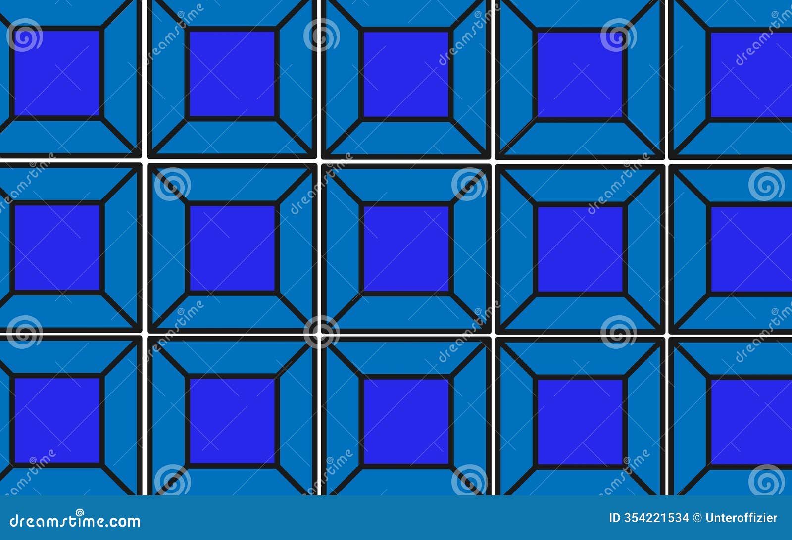 A Full Page Repeat Pattern of Blue Square Tiled Shaped Interlinked ...