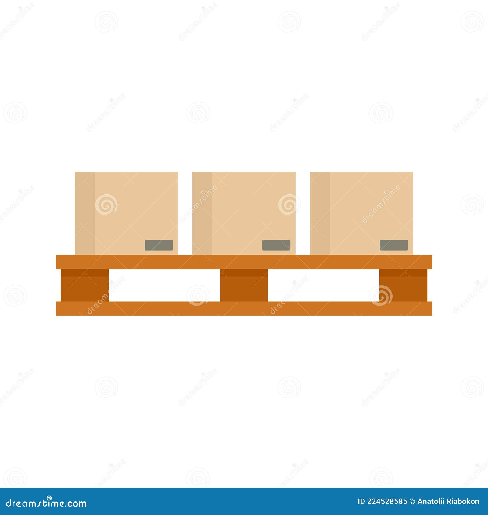 Full Pallet Box Icon Flat Isolated Vector Stock Vector - Illustration ...