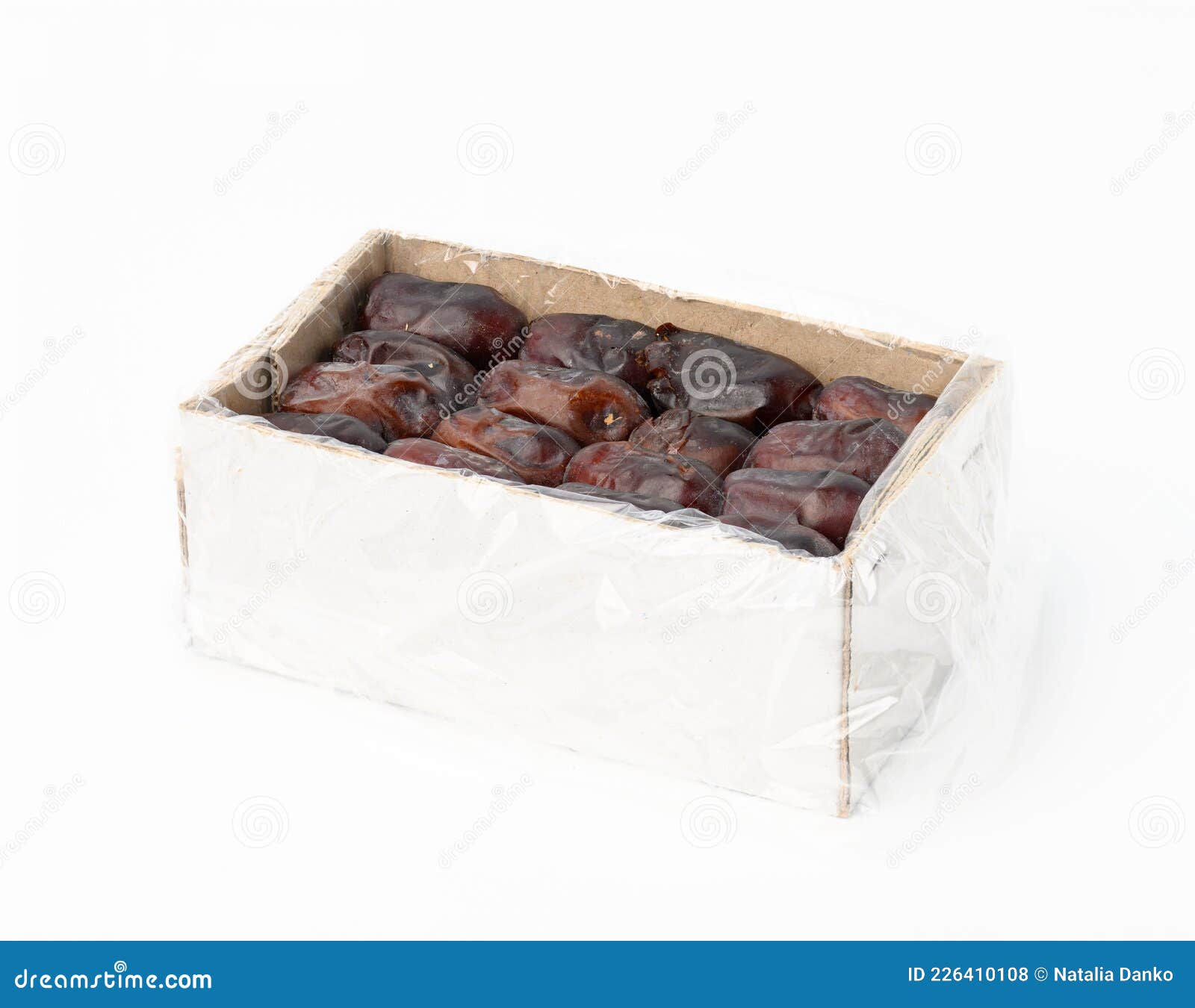 Full Paper White Cardboard Box Dates on a White Background, Mazafati ...