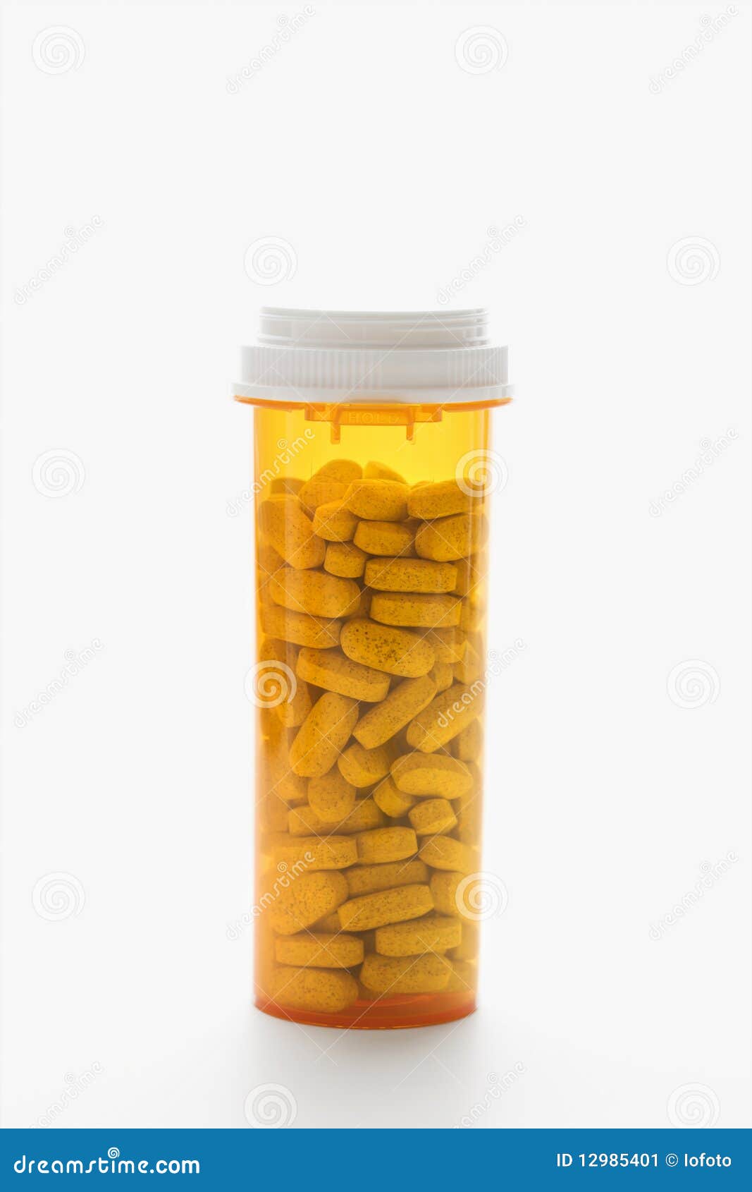Full Pill Bottle. Isolated stock image. Image of medical - 12985401