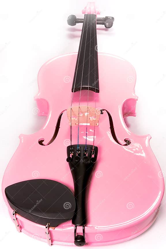 Full Pink Violin Isolated stock image. Image of surprised - 262373