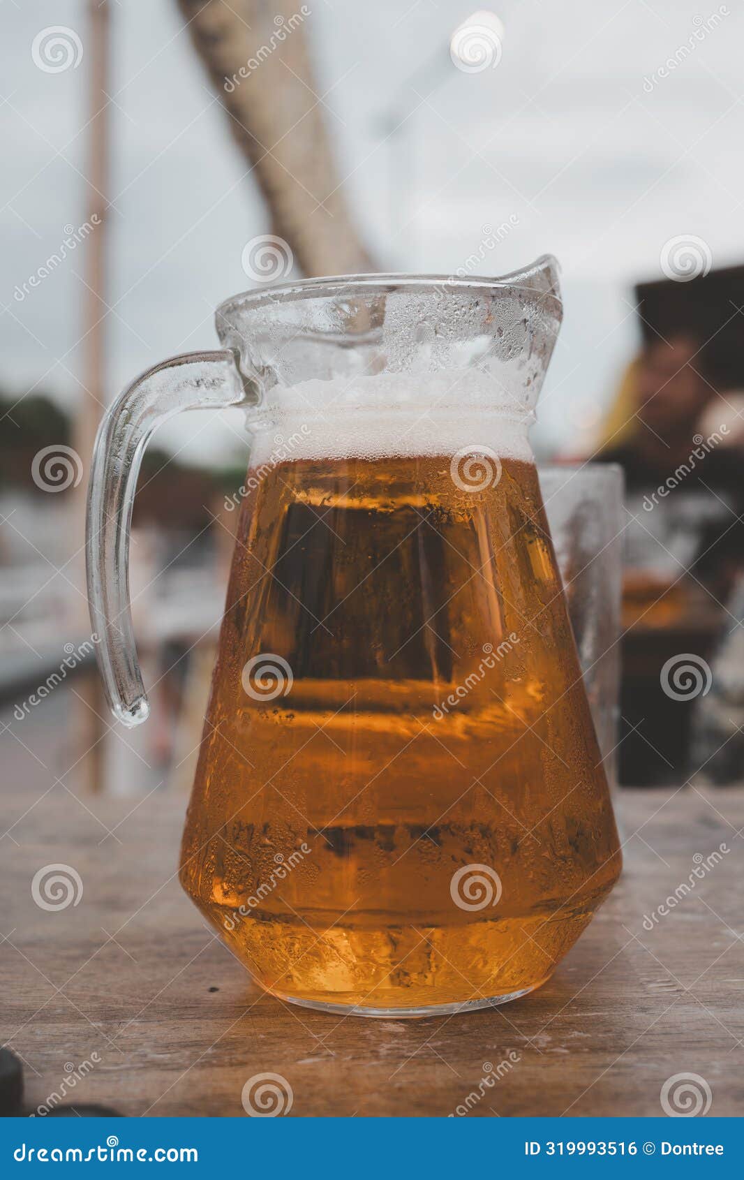 Full Pitcher of Beer. Drinking Alcohol at Open Air Stock Photo - Image ...