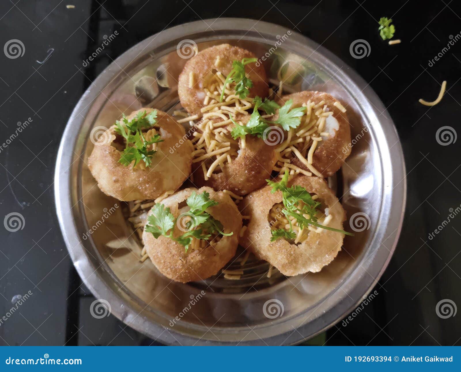 Full Plate Homemade Pani Puri Stock Photo - Image of streetfood, indian ...
