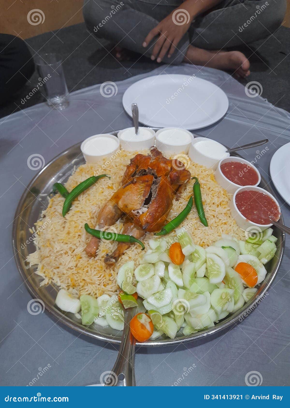Mandi Biryani stock image. Image of salad, full, dish - 341413921