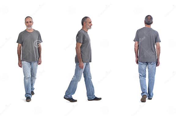 Full Portrait of a Man Isolated on White Background Stock Photo - Image ...