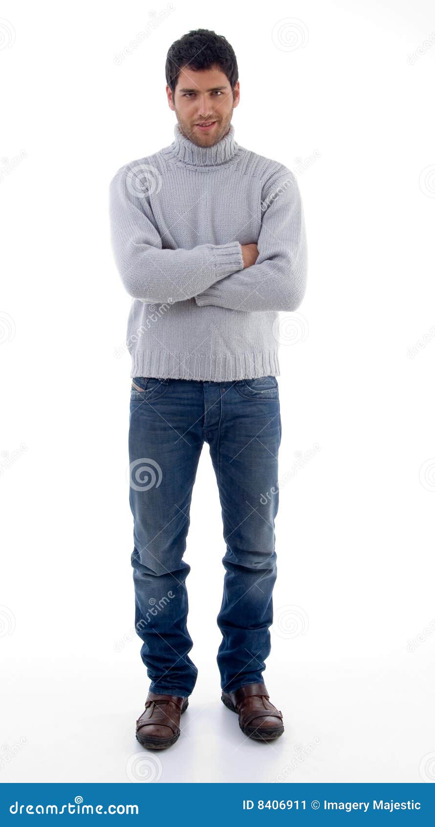 Full Pose Of Casual Handsome Guy Stock Image - Image: 8406911
