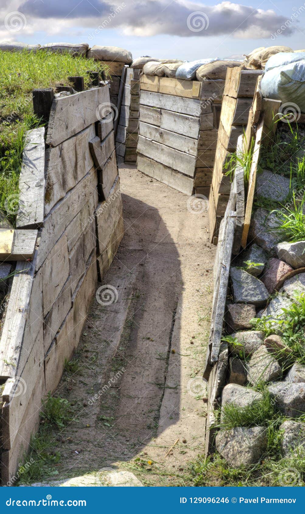 Full Profile Trench stock photo. Image of trap, front - 129096246