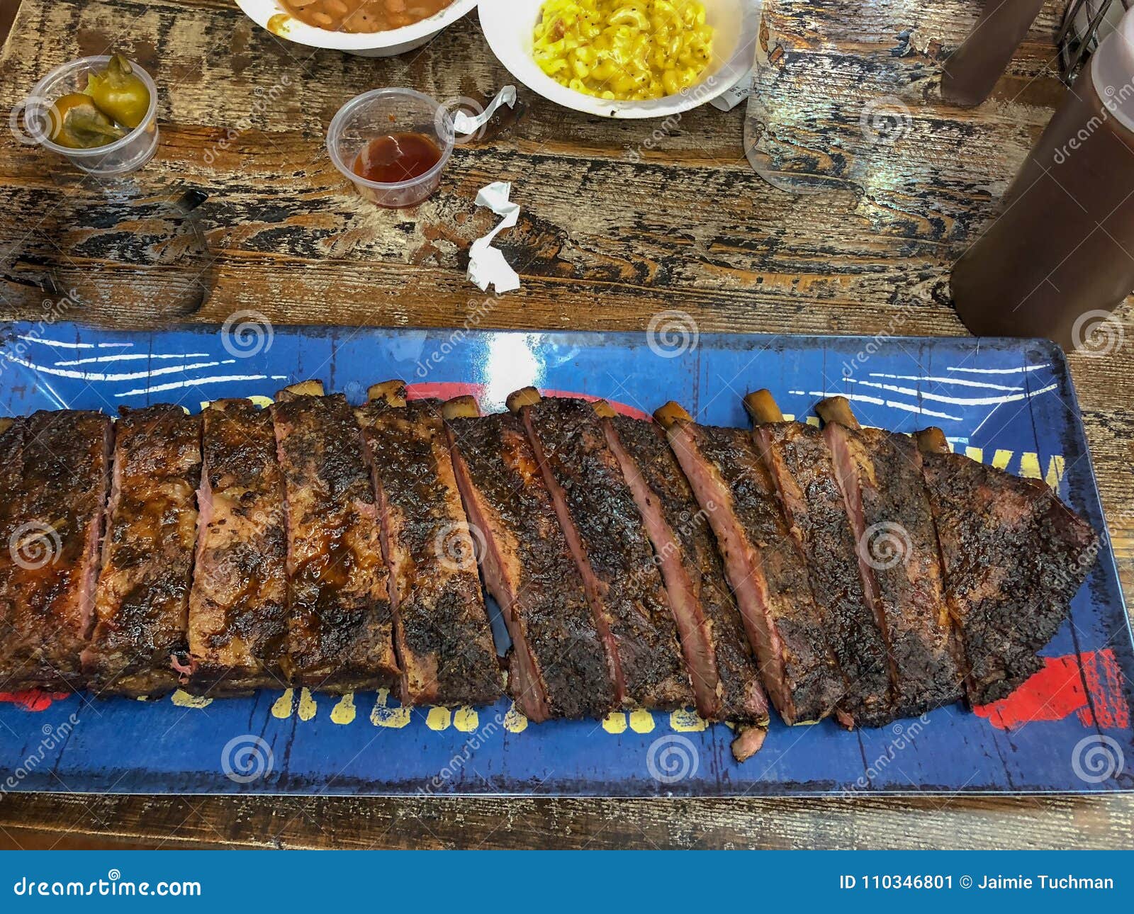 Full rack of ribs stock image. Image of eatery, fresh - 110346801
