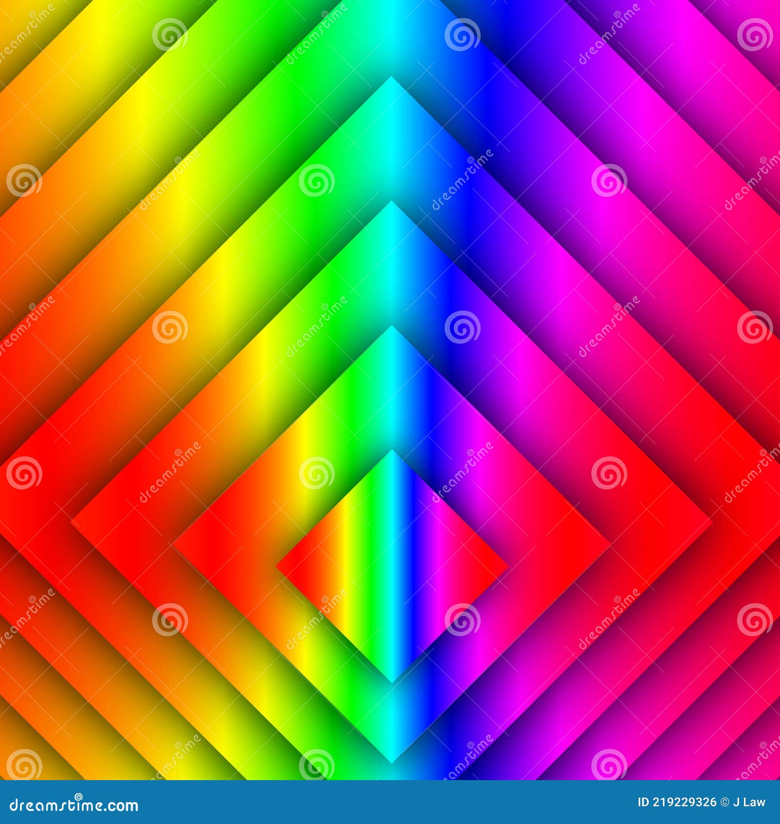 Colourful Diamond Shaped Concentric Design Stock Illustration ...