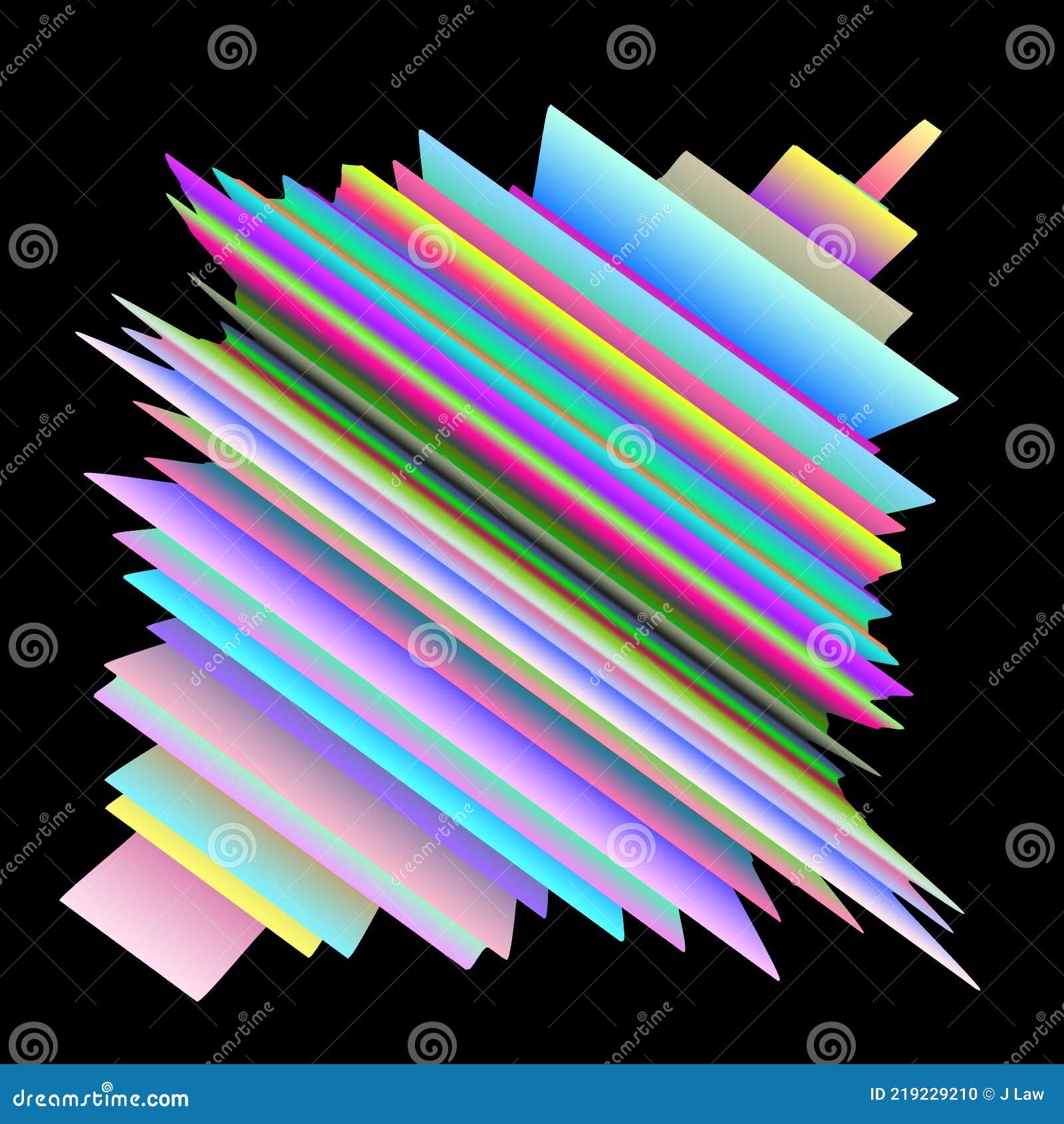 Explosive 3D Topside View of Wave Design Full Rainbow Soft Pastel ...