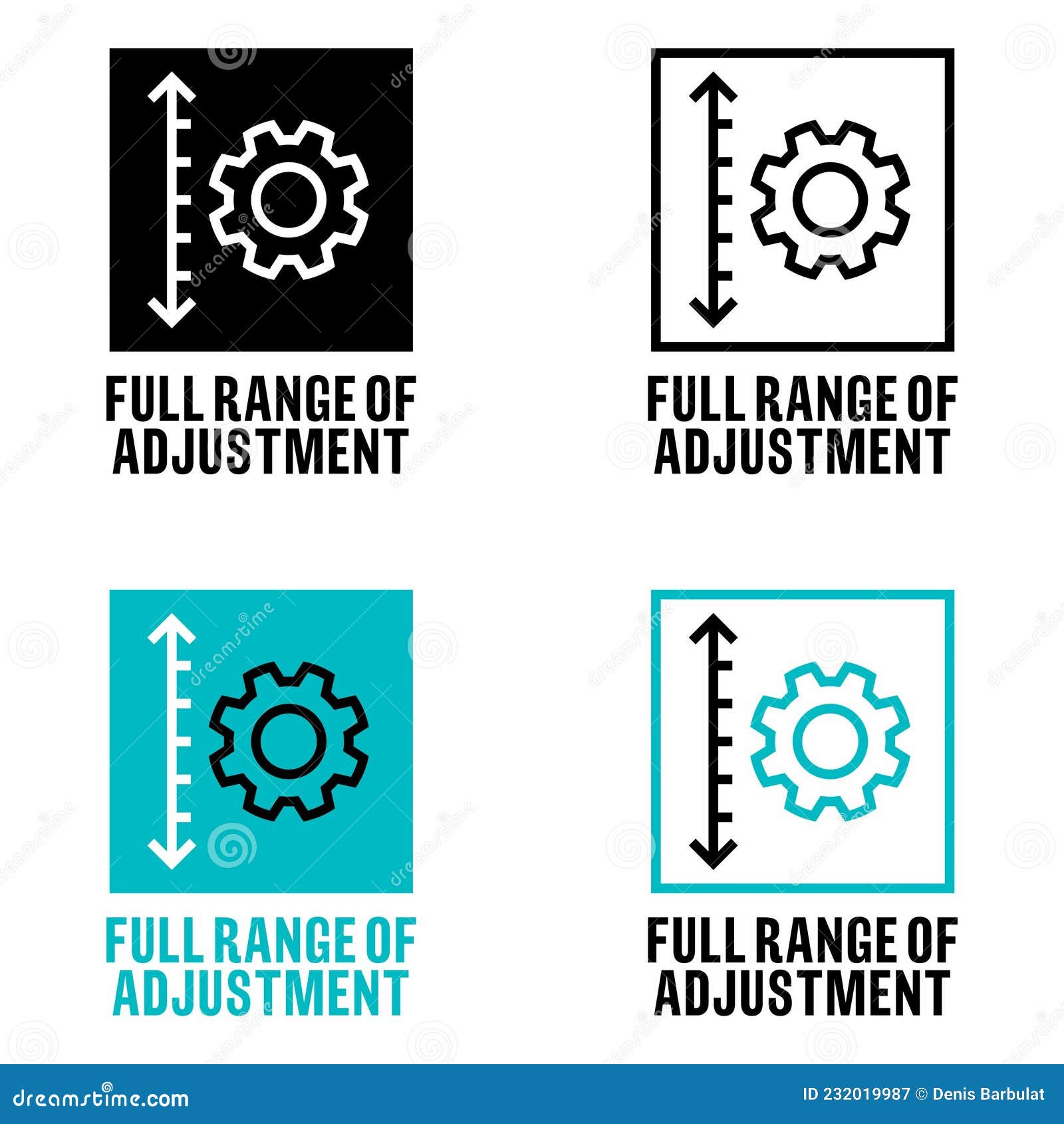 Full Range of Adjustment Vector Information Sign Stock Vector ...