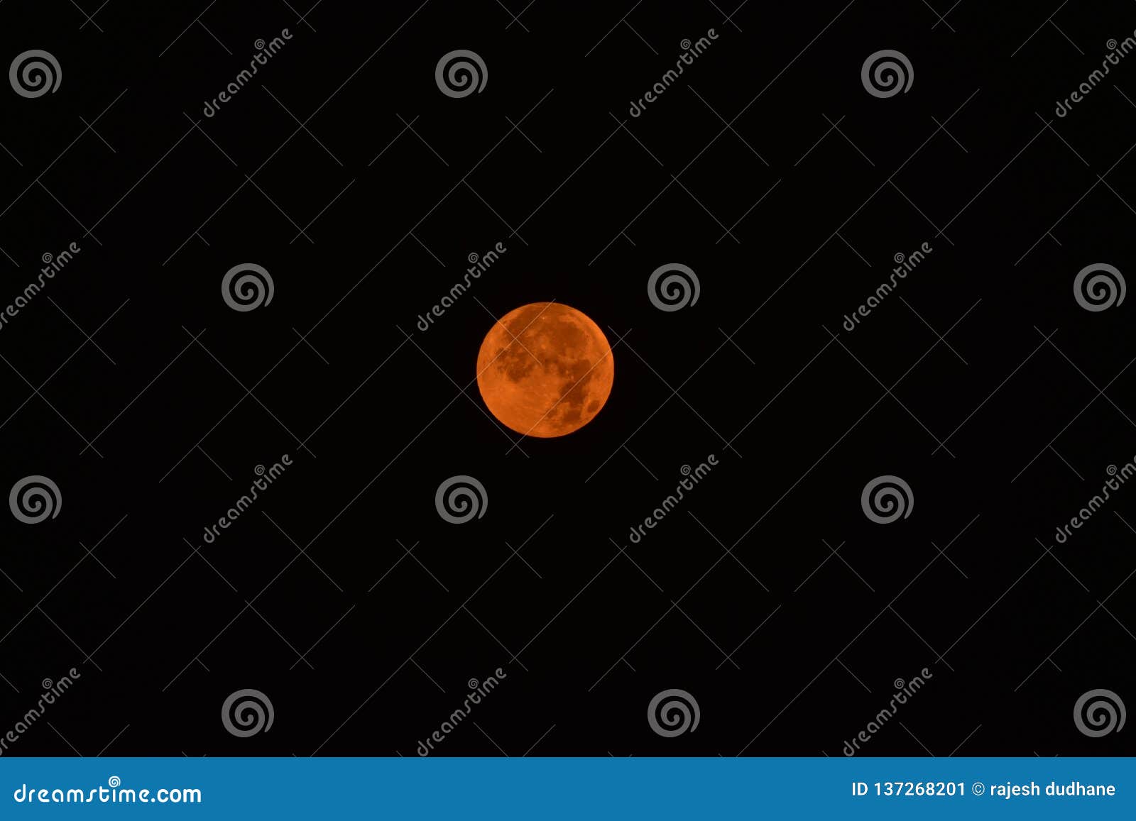 Full red moon stock image. Image of planet, space, isolated - 137268201