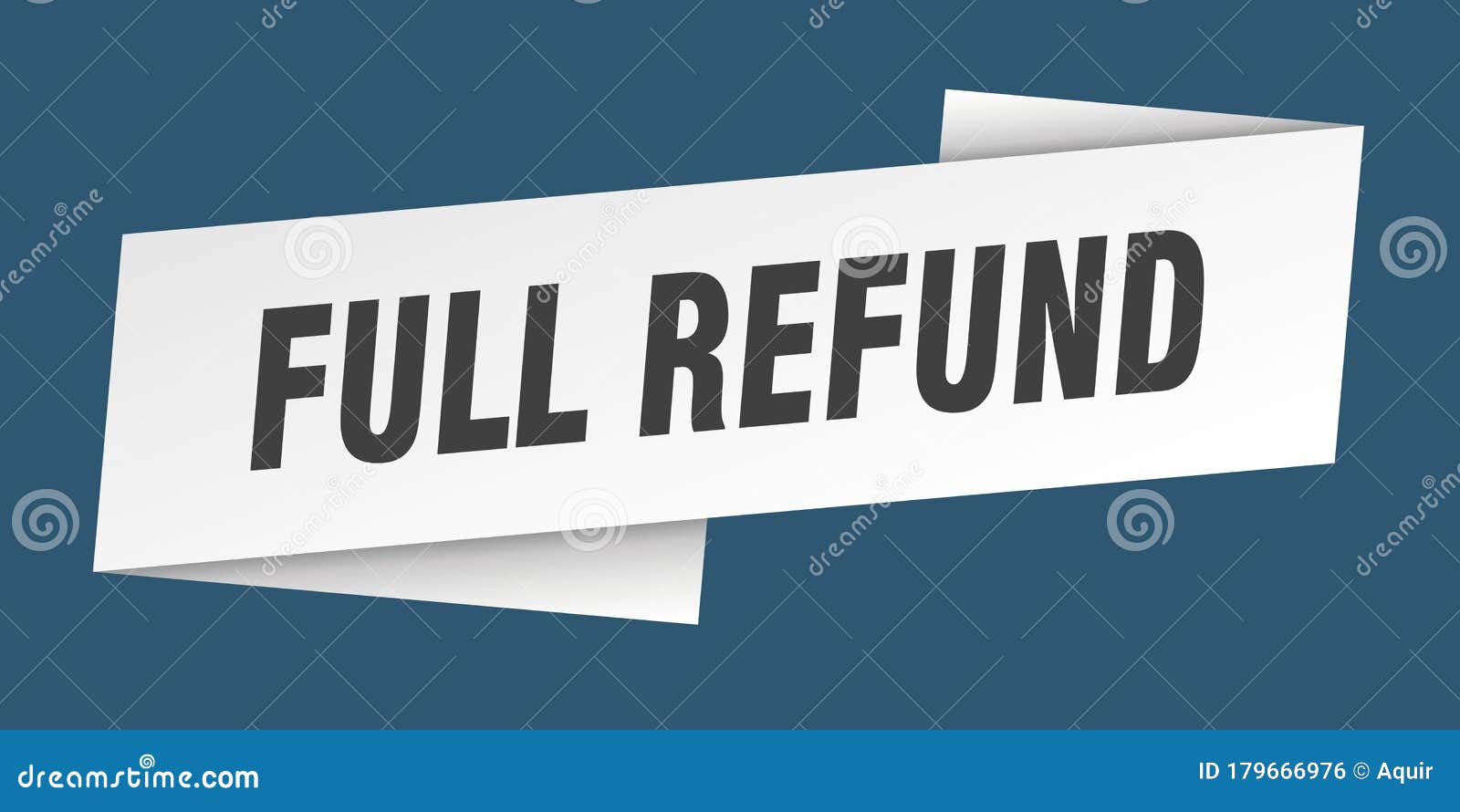 Full Refund Banner Template. Full Refund Ribbon Label Stock Vector ...