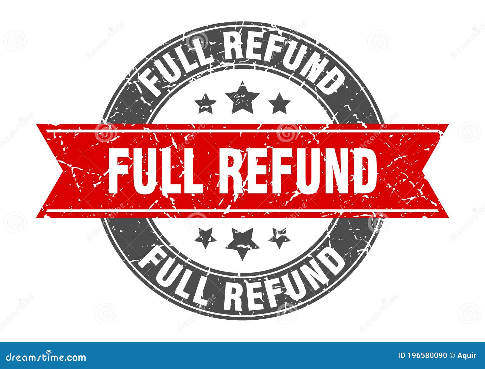 Full refund stamp stock vector. Illustration of refund - 196580090