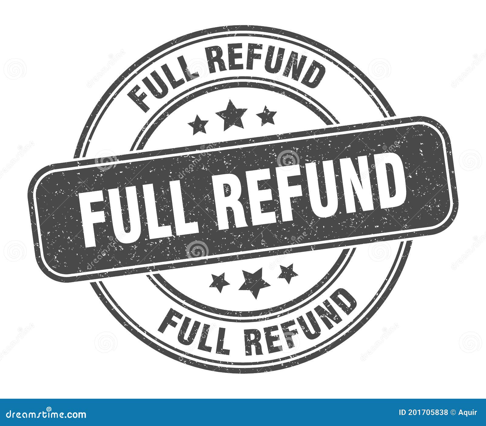 Full Refund Stamp. Full Refund Round Grunge Sign Stock Vector ...