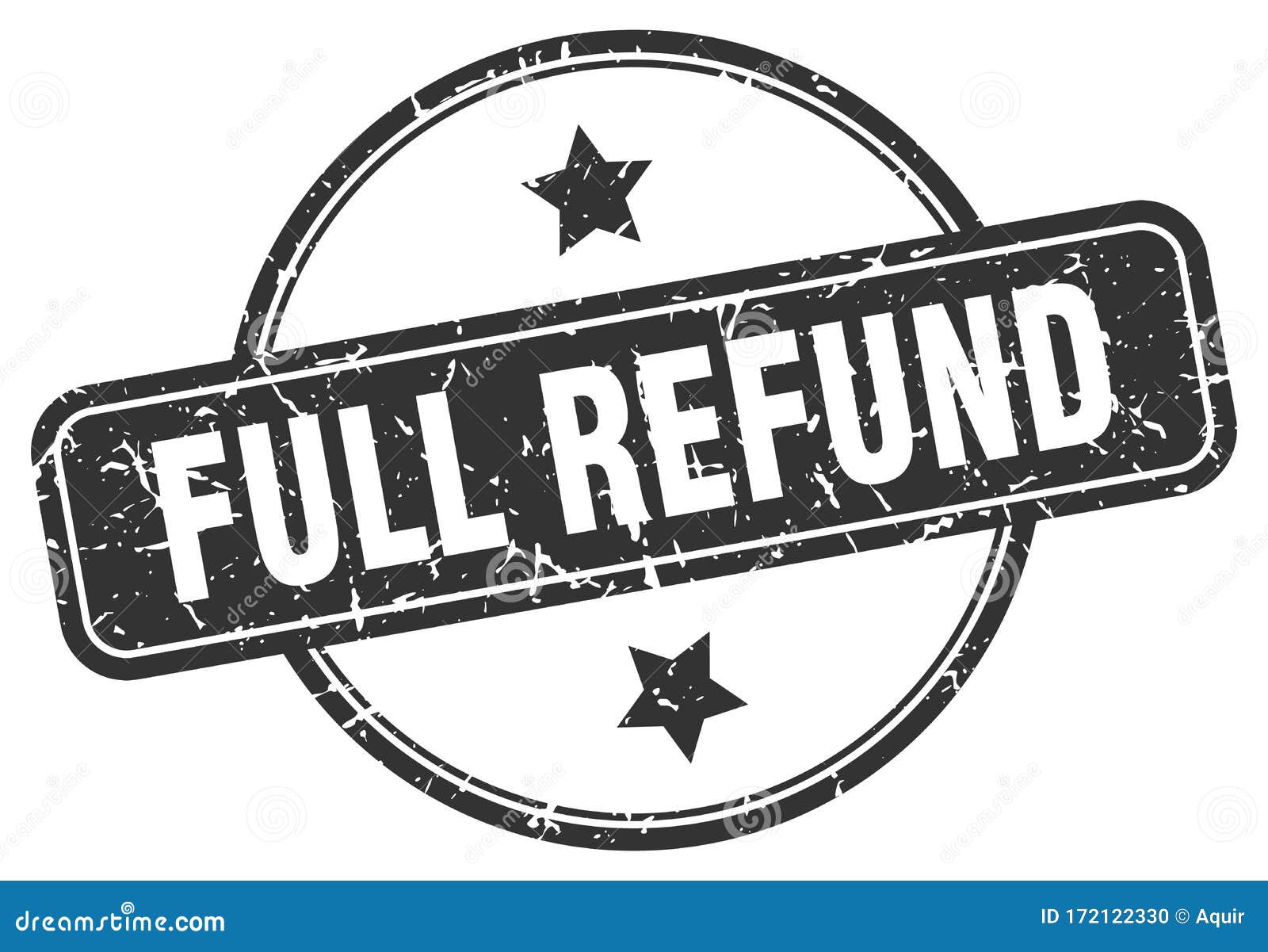 Full Refund Stamp. Full Refund Round Grunge Sign Stock Vector ...