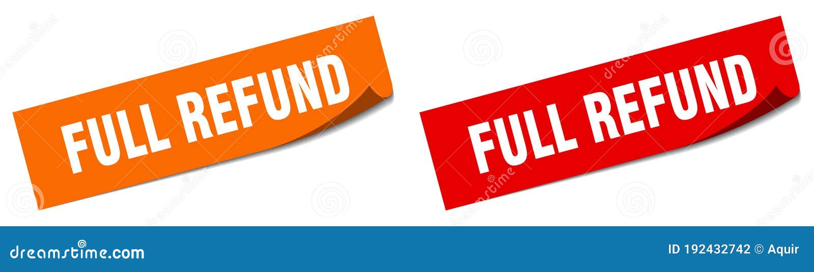 Full Refund Sticker. Full Refund Sign Set Stock Vector - Illustration ...