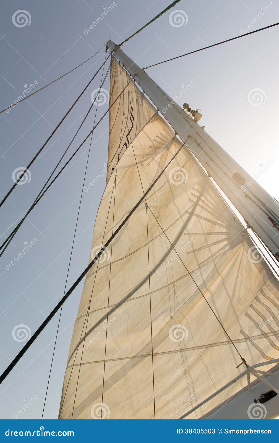 Full sail stock image. Image of blue, mast, rigging, beige - 38405503