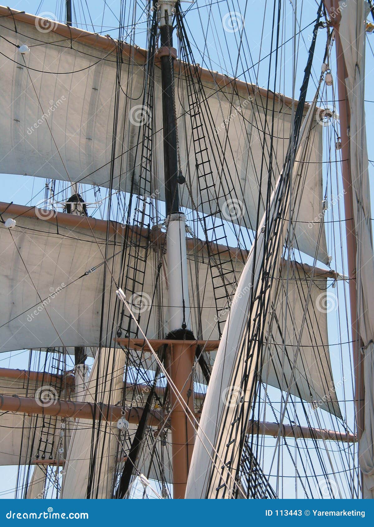 Full Set Of Sails Of The Brig Two Mast Square Rigged Tall Ship Stock ...