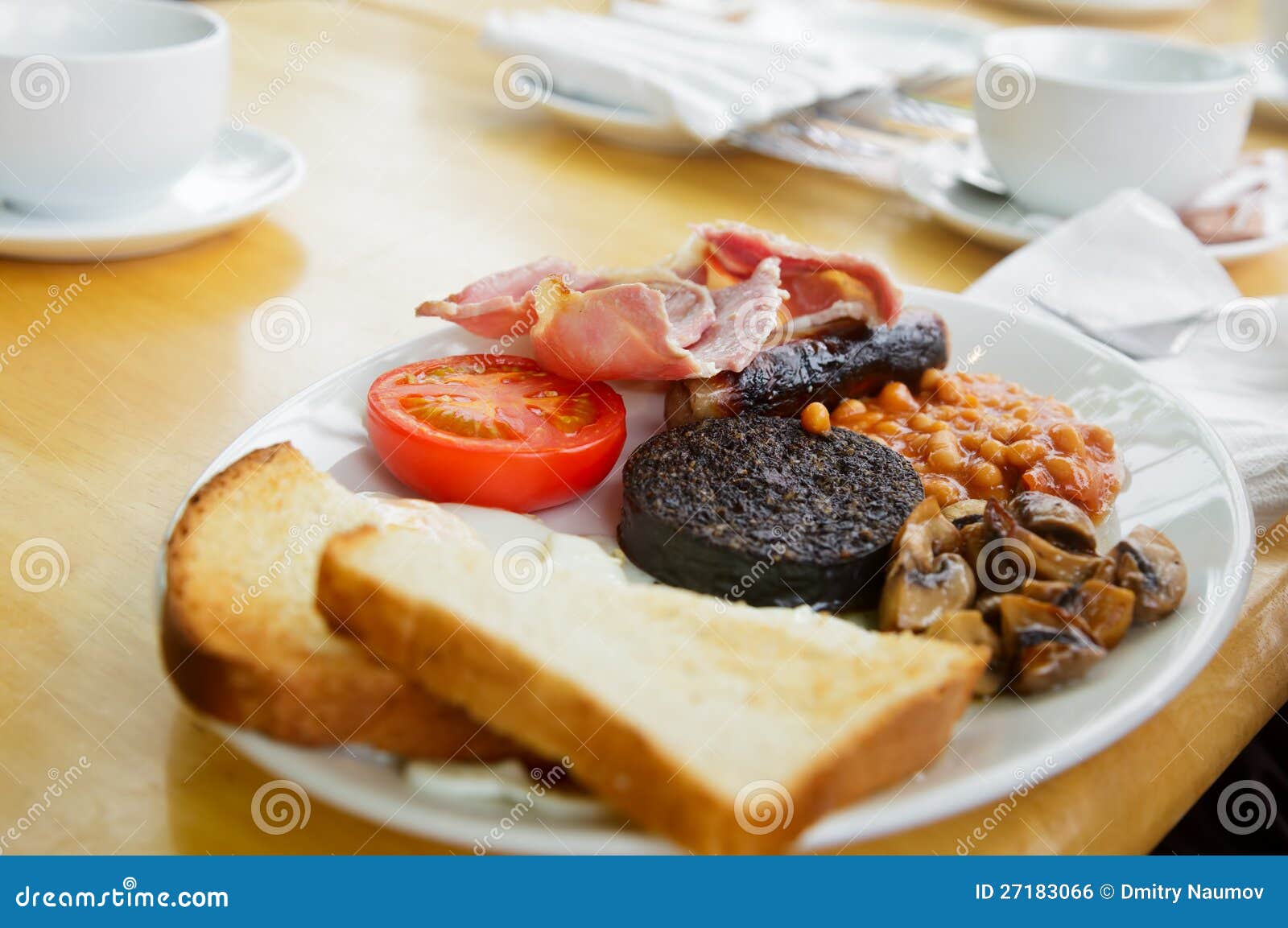Full Scottish breakfast stock photo. Image of baked, food - 27183066