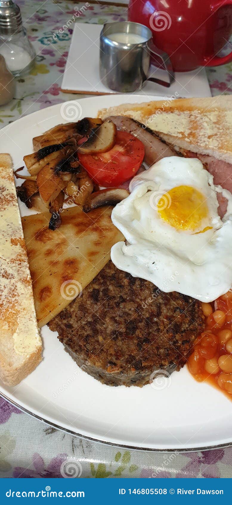 Full Scottish breakfast stock photo. Image of typical - 146805508